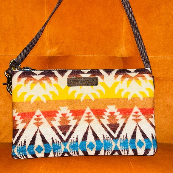 Pendleton | Bags | Pendleton Geometric Crossbody Bag In Yellow Brown ...